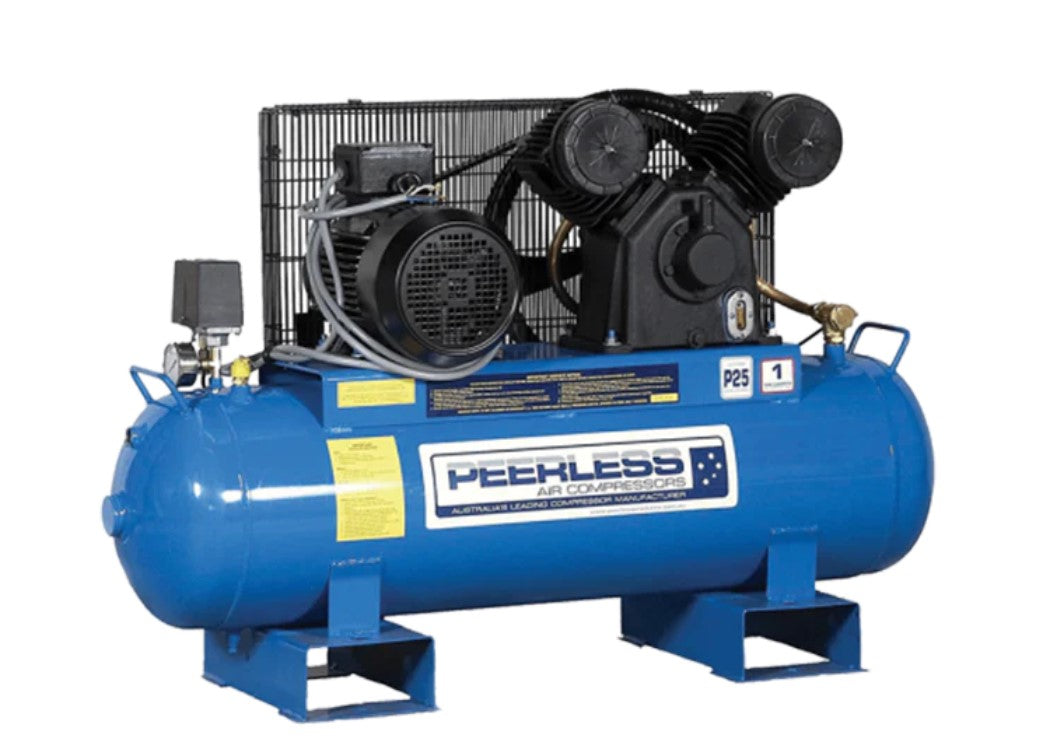 Peerless PV25 Fatboy 3 Phase 5.5HP Motor Belt Drive Air Compressor 545 ...