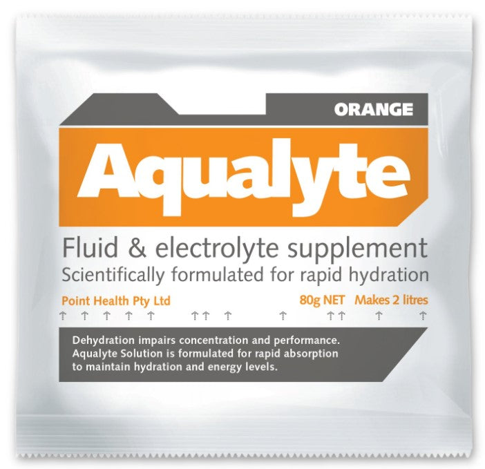 Aqualyte Electrolyte Powder Orange Flavoured Sachets 80g x 100 A-O80G1 ...