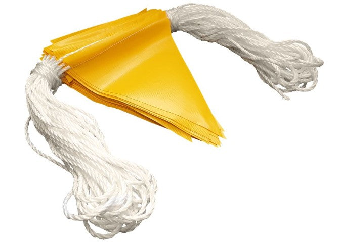 Maxisafe Yellow Bunting Flag Line 30 metre BBF703 – RBW Industrial Supplies