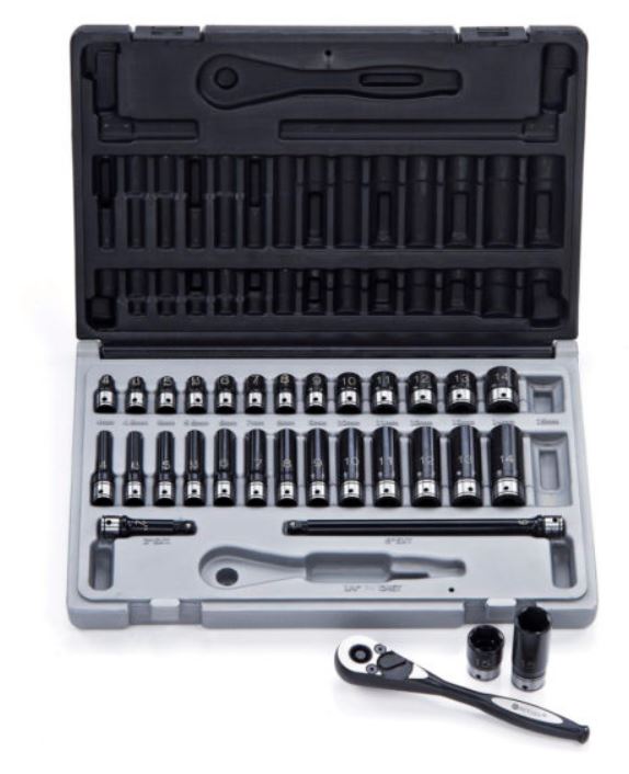 Dual Action 31 Piece 1/4 Drive 6-Point Metric Socket Set 10043102 – RBW ...