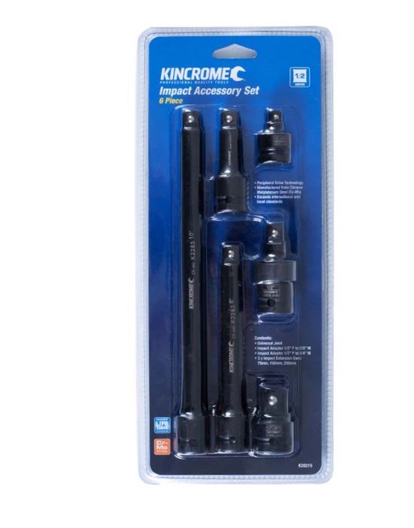 Kincrome Impact Accessory Set 1/2" Drive - 6 Piece K28215 – RBW ...